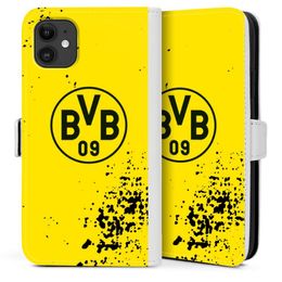 DeinDesign iPhone 11 Handy Klapph&uuml;lle Handyh&uuml;lle aus Kunst Leder wei&szlig; Flip Case Borusse Borussia Dortmund Official Licensed Product Sideflip mit Lasche