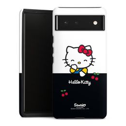 DeinDesign Google Pixel 6 Handy Panzer Handyh&uuml;lle robuste Outdoor H&uuml;lle Schutzh&uuml;lle matt Hello Kitty Cherry Official Licensed Product Tough Case