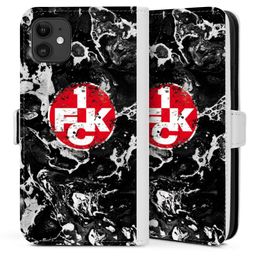 DeinDesign iPhone 11 Handy Klapph&uuml;lle Handyh&uuml;lle aus Kunst Leder wei&szlig; Flip Case Coat Of Arms 1. Fc Kaiserslautern Muster Sideflip mit Lasche