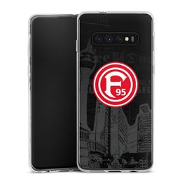 DeinDesign Galaxy S10 Plus Handy Silikon H&uuml;lle Case transparent Handyh&uuml;lle Official Licensed Product Logo Fortuna D&uuml;sseldorf Silikon Case