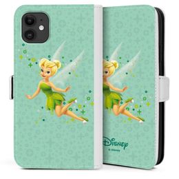 DeinDesign iPhone 11 Handy Klapph&uuml;lle Handyh&uuml;lle aus Kunst Leder wei&szlig; Flip Case Tinkerbells Disney Official Licensed Product Sideflip mit Lasche