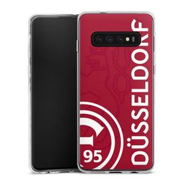 DeinDesign Galaxy S10 Plus Handy Silikon H&uuml;lle Case transparent Handyh&uuml;lle Lettering F95 Fortuna D&uuml;sseldorf Silikon Case