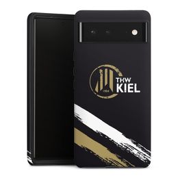 DeinDesign Google Pixel 6 Handy Panzer Handyh&uuml;lle robuste Outdoor H&uuml;lle Schutzh&uuml;lle matt Logo Handball Thw Kiel Tough Case