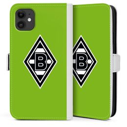 DeinDesign iPhone 11 Handy Klapph&uuml;lle Handyh&uuml;lle aus Kunst Leder wei&szlig; Flip Case Gladbach Soccer Borussia M&ouml;nchengladbach Sideflip mit Lasche