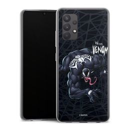 DeinDesign Galaxy A32 4G Handy Silikon H&uuml;lle Case transparent Handyh&uuml;lle Marvel Venom Spiderman Silikon Case