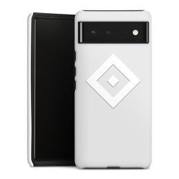 DeinDesign Google Pixel 6 Handy Panzer Handyh&uuml;lle robuste Outdoor H&uuml;lle Schutzh&uuml;lle matt Hsv Hamburger Sv Coat Of Arms Tough Case
