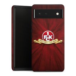 DeinDesign Google Pixel 6 Handy Panzer Handyh&uuml;lle robuste Outdoor H&uuml;lle Schutzh&uuml;lle matt Logo Official Licensed Product 1. Fc Kaiserslautern Tough Case
