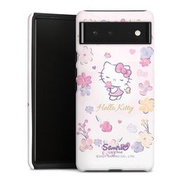 DeinDesign Google Pixel 6 Handy Panzer Handyh&uuml;lle robuste Outdoor H&uuml;lle Schutzh&uuml;lle matt Water Colour Hello Kitty Merchandise Tough Case