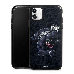 DeinDesign iPhone 11 Handy Silikon H&uuml;lle Case schwarz Handyh&uuml;lle Marvel Venom Spiderman