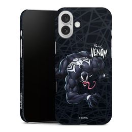 DeinDesign iPhone 16 Plus Handy Premium Case Smartphone Handyh&uuml;lle Schutzh&uuml;lle matt Marvel Venom Spiderman Premium Case
