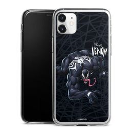 DeinDesign iPhone 11 Handy Slim Case Silikon Handyh&uuml;lle transparent H&uuml;lle extra d&uuml;nn Spiderman Marvel Venom Silikon Slim Case