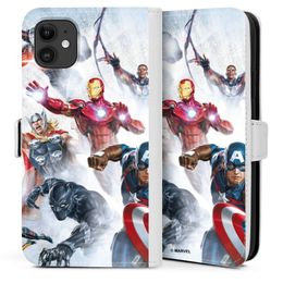 DeinDesign iPhone 11 Handy Klapph&uuml;lle Handyh&uuml;lle aus Kunst Leder wei&szlig; Flip Case Marvel Avengers Official Licensed Product Sideflip mit Lasche