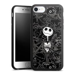 DeinDesign iPhone SE (2020) Handy Gallery Case Handyh&uuml;lle 9H Geh&auml;rtetes Glas R&uuml;ckseite H&uuml;lle Nightmare Before Christmas Halloween Disney Gallery Case