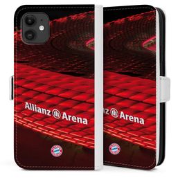 DeinDesign iPhone 11 Handy Klapph&uuml;lle Handyh&uuml;lle aus Kunst Leder wei&szlig; Flip Case Fc Bayern M&uuml;nchen Stadium Fcb Sideflip mit Lasche