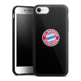 DeinDesign iPhone SE (2020) Handy Gallery Case Handyh&uuml;lle 9H Geh&auml;rtetes Glas R&uuml;ckseite H&uuml;lle Official Licensed Product Fc Bayern M&uuml;nchen Logo Gallery Case