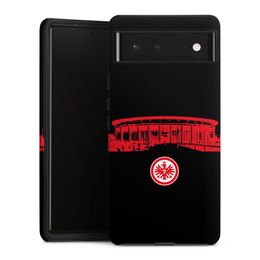DeinDesign Google Pixel 6 Handy Panzer Handyh&uuml;lle robuste Outdoor H&uuml;lle Schutzh&uuml;lle matt Official Licensed Product Eintracht Frankfurt Stadium Tough Case