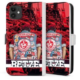 DeinDesign iPhone 11 Handy Klapph&uuml;lle Handyh&uuml;lle aus Kunst Leder wei&szlig; Flip Case Official Licensed Product 1. Fc Kaiserslautern 1. Fck Sideflip mit Lasche