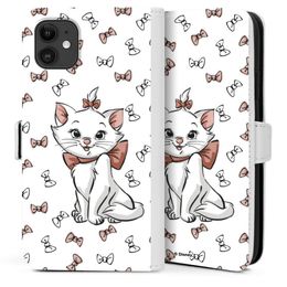 DeinDesign iPhone 11 Handy Klapph&uuml;lle Handyh&uuml;lle aus Kunst Leder wei&szlig; Flip Case Cat Aristocats Mary Disney Sideflip mit Lasche