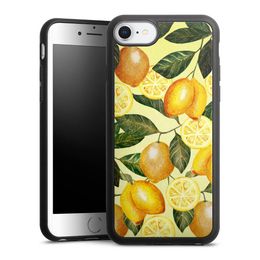 DeinDesign iPhone SE (2020) Handy Gallery Case Handyh&uuml;lle 9H Geh&auml;rtetes Glas R&uuml;ckseite H&uuml;lle Summer Lemon Fruits Gallery Case