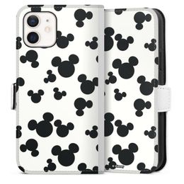 DeinDesign iPhone 12 Handy Klapph&uuml;lle Handyh&uuml;lle aus Kunst Leder wei&szlig; Flip Case Mickey Mouse Official Licensed Product Disney Sideflip mit Lasche