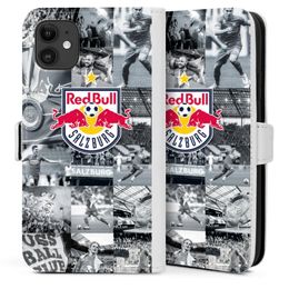 DeinDesign iPhone 11 Handy Klapph&uuml;lle Handyh&uuml;lle aus Kunst Leder wei&szlig; Flip Case Salzburg Red Bull Fc Red Bull Salzburg Sideflip mit Lasche