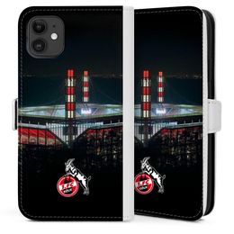 DeinDesign iPhone 11 Handy Klapph&uuml;lle Handyh&uuml;lle aus Kunst Leder wei&szlig; Flip Case Stadium 1. Fc K&ouml;ln Official Licensed Product Sideflip mit Lasche