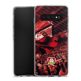 DeinDesign Galaxy S10 Plus Handy Silikon H&uuml;lle Case transparent Handyh&uuml;lle Merchandise Official Licensed Product Bayer 04 Leverkusen Silikon Case
