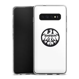 DeinDesign Galaxy S10 Plus Handy Silikon H&uuml;lle Case transparent Handyh&uuml;lle Eagle Logo Eintracht Frankfurt Silikon Case
