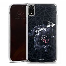 DeinDesign iPhone Xr Handy Silikon H&uuml;lle Case transparent Handyh&uuml;lle Marvel Venom Spiderman Silikon Case