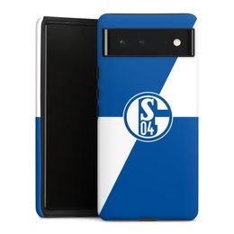 DeinDesign Google Pixel 6 Handy Panzer Handyh&uuml;lle robuste Outdoor H&uuml;lle Schutzh&uuml;lle matt Official Licensed Product Fc Schalke 04 Bundesliga Tough Case