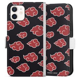 DeinDesign iPhone 12 Handy Klapph&uuml;lle Handyh&uuml;lle aus Kunst Leder wei&szlig; Flip Case Akatsuki Official Licensed Product Naruto Shippuden Sideflip mit Lasche