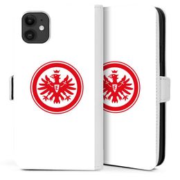 DeinDesign iPhone 11 Handy Klapph&uuml;lle Handyh&uuml;lle aus Kunst Leder wei&szlig; Flip Case Official Licensed Product Sge Eintracht Frankfurt Sideflip mit Lasche