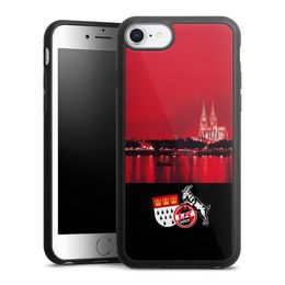 DeinDesign iPhone SE (2020) Handy Gallery Case Handyh&uuml;lle 9H Geh&auml;rtetes Glas R&uuml;ckseite H&uuml;lle 1. Fc K&ouml;ln Official Licensed Product Skyline Gallery Case