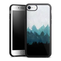 DeinDesign iPhone SE (2020) Handy Gallery Case Handyh&uuml;lle 9H Geh&auml;rtetes Glas R&uuml;ckseite H&uuml;lle Abstract Forrest Tree Gallery Case