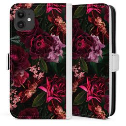 DeinDesign iPhone 11 Handy Klapph&uuml;lle Handyh&uuml;lle aus Kunst Leder wei&szlig; Flip Case Flowers Blossom Rose Sideflip mit Lasche