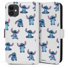 DeinDesign iPhone 11 Handy Klapph&uuml;lle Handyh&uuml;lle aus Kunst Leder wei&szlig; Flip Case Lilo & Stitch Disney Official Licensed Product Sideflip mit Lasche