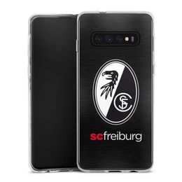 DeinDesign Galaxy S10 Plus Handy Silikon H&uuml;lle Case transparent Handyh&uuml;lle Scratch Official Licensed Product Sc Freiburg Silikon Case