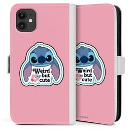 DeinDesign iPhone 11 Handy Klapph&uuml;lle Handyh&uuml;lle aus Kunst Leder wei&szlig; Flip Case Lilo & Stitch Disney Sayings Sideflip mit Lasche