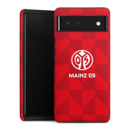 DeinDesign Google Pixel 6 Handy Panzer Handyh&uuml;lle robuste Outdoor H&uuml;lle Schutzh&uuml;lle matt Mainz 05 Official Licensed Product Merchandise Tough Case