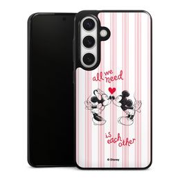 DeinDesign Galaxy S24 Handy Slim Case extra d&uuml;nn Silikon Handyh&uuml;lle schwarz H&uuml;lle Love Disney Silikon Slim Case