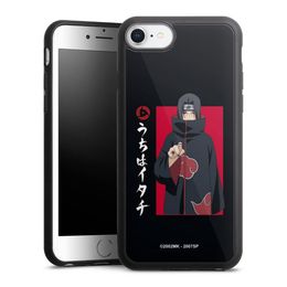 DeinDesign iPhone SE (2020) Handy Gallery Case Handyh&uuml;lle 9H Geh&auml;rtetes Glas R&uuml;ckseite H&uuml;lle Itachi Uchiha Official Licensed Product Naruto Shippuden Gallery 