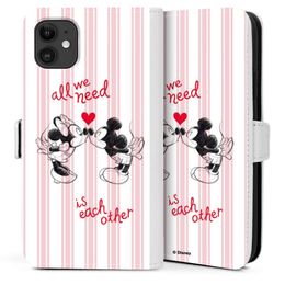 DeinDesign iPhone 11 Handy Klapph&uuml;lle Handyh&uuml;lle aus Kunst Leder wei&szlig; Flip Case Love Disney Sideflip mit Lasche