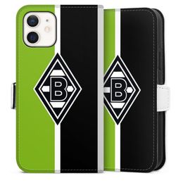 DeinDesign iPhone 12 Handy Klapph&uuml;lle Handyh&uuml;lle aus Kunst Leder wei&szlig; Flip Case Bundesliga Borussia M&ouml;nchengladbach Gladbach Sideflip mit Lasche