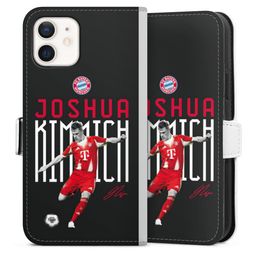 DeinDesign iPhone 12 Handy Klapph&uuml;lle Handyh&uuml;lle aus Kunst Leder wei&szlig; Flip Case Official Licensed Product Fc Bayern M&uuml;nchen Kimmich Sideflip mit Lasche