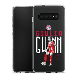 DeinDesign Galaxy S10 Plus Handy Silikon H&uuml;lle Case transparent Handyh&uuml;lle Fc Bayern M&uuml;nchen Official Licensed Product Giulia Gwinn Silikon Case