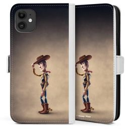 DeinDesign iPhone 11 Handy Klapph&uuml;lle Handyh&uuml;lle aus Kunst Leder wei&szlig; Flip Case Disney Pixar Toy Story Woody Sideflip mit Lasche