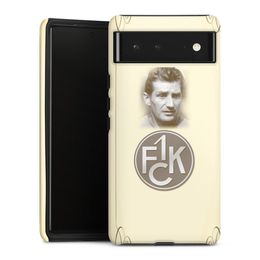 DeinDesign Google Pixel 6 Handy Panzer Handyh&uuml;lle robuste Outdoor H&uuml;lle Schutzh&uuml;lle matt 1. Fc Kaiserslautern Fritz Walter Logo Tough Case