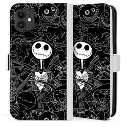 DeinDesign iPhone 11 Handy Klapph&uuml;lle Handyh&uuml;lle aus Kunst Leder wei&szlig; Flip Case Disney Nightmare Before Christmas Halloween Sideflip mit Lasche