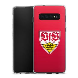 DeinDesign Galaxy S10 Plus Handy Silikon H&uuml;lle Case transparent Handyh&uuml;lle Logo Official Licensed Product Vfb Stuttgart Silikon Case