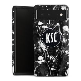 DeinDesign Google Pixel 6 Handy Panzer Handyh&uuml;lle robuste Outdoor H&uuml;lle Schutzh&uuml;lle matt Karlsruher Sc Ksc Official Licensed Product Tough Case